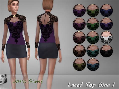 The Sims Resource Laced Top Gina 1