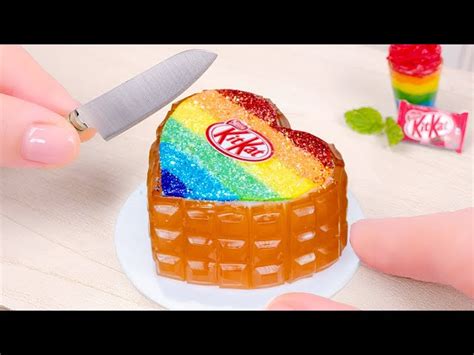 Amazing Rainbow Cake Satisfying Miniature Rainbow Cake Decorating