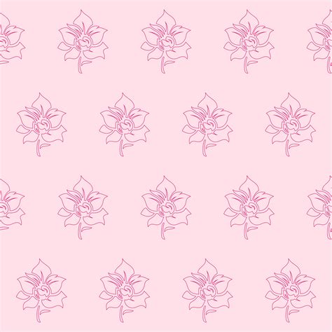 Pink Floral Seamless Pattern Of Flowers Seamless Texture Vector