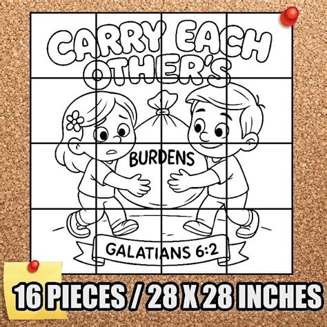 Galatians 6 2 Collaborative Poster Carry Each Others Burdens Tpt