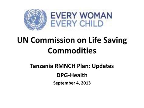 Ppt Un Commission On Life Saving Commodities Powerpoint Presentation