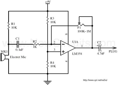 Amplifier Electret Mic Signal Amplification Without Dc Offset