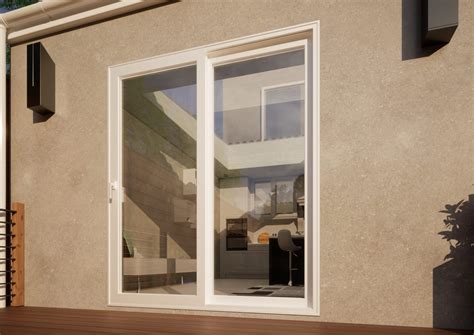 Aluminium Sliding Door 1800mm White Left Hand Slide And Right Hand Fixed