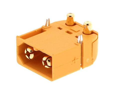 Силовой разъем вилка угловой Amass Xt60pw M папа на печатную плату