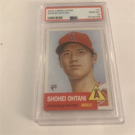 2018 Topps Living Set 7 Shohei Ohtani Rc Rookie Psa 10 Gem Mint Ebay