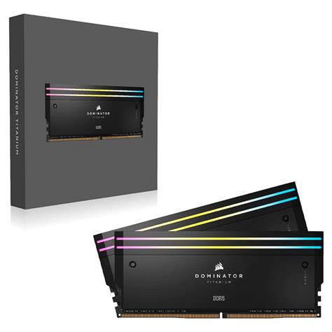 Corsair Dominator Titanium Rgb Black Heatspreader 64gb 2x32gb Ddr5
