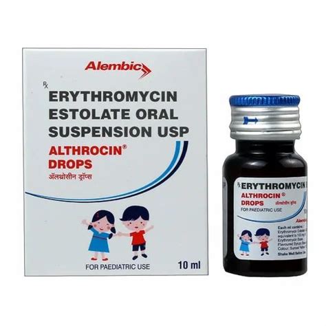Erythromycin Althrocin Drops Prescription Packaging Size 10ml At