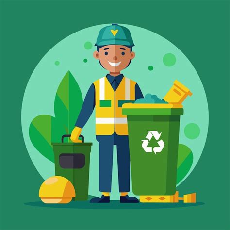 Refuse Collector Vector Waste Management Professional Premium Ai