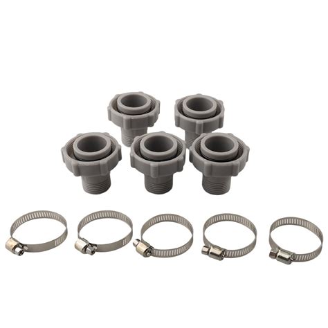 Swimming Pool Drain Plug Connector Hose Adapter With Clamp For P6 Series