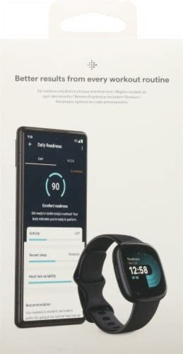 Fitbit Versa 4 Activity Tracker Black Graphite 1 Ct Kroger