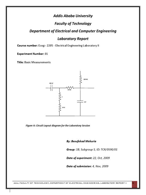 Lab Report 1 Pdf Electrical Network Voltage