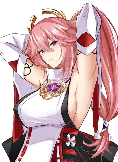 Yae Miko Genshin Impact Drawn By Watarasepiro Danbooru