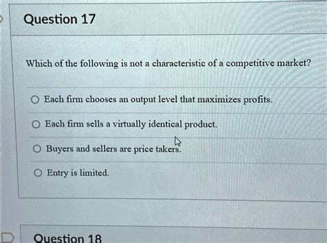 question 17 which of the following is not a characteristic of a