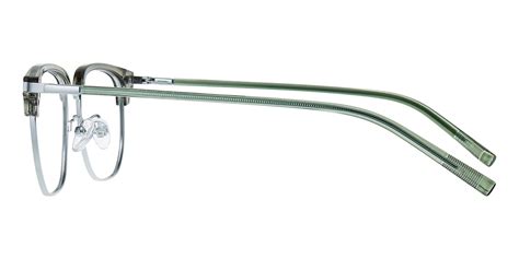 Macon Rectangle Green Eyeglasses