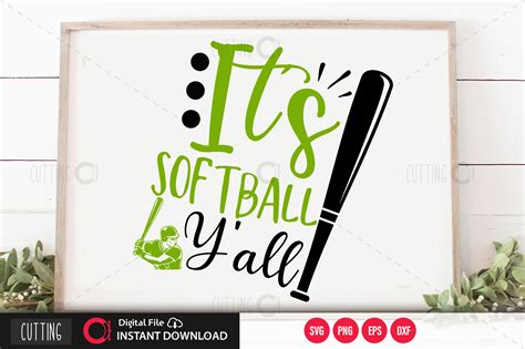 Its Softball Yall Svg By Regulrcrative Thehungryjpeg