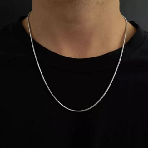 KALUNG TITANIUM BELUT BULAT SILVER PRIA DAN WANITA TERBARU Lazada