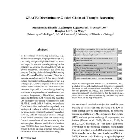 grace discriminator guided chain of thought reasoning acl anthology