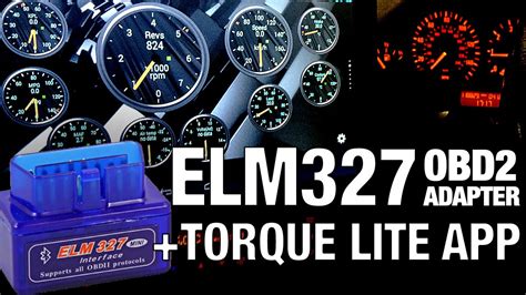 ELM327 bluetooth OBD2 adapter + TORQUE LITE APP overview - YouTube