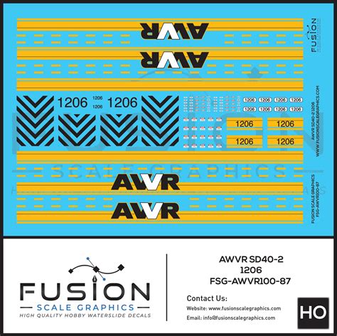 Awvr Unstoppable Movie 1206 Sd40 2 Ho Scale Decal Set Fusion Scale Graphics Awvr Unstoppable Movie 1206 Sd40 2 Ho Scale Decal Set Fusion Scale Graphics