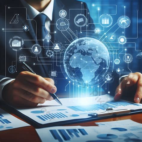 An Individual Sketching Global Business Connections And Data