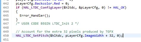 Solved Touchgfx Lined Output On Rgb Display Stmicroelectronics Community