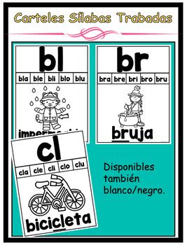 Carteles del Abecedario Estrellita y Sílabas trabadas Bundle TPT