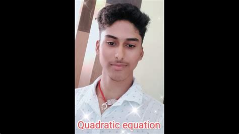 Quadratic Equation YouTube