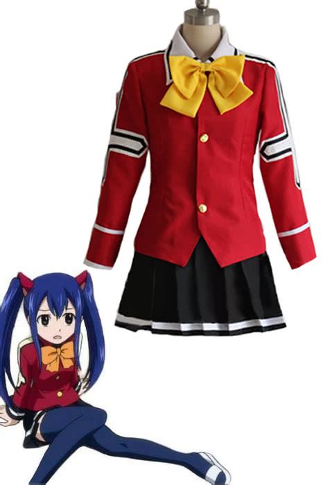 Fairy Tail Wendy Marvell Bow not not uniforme cosplay Déguisements