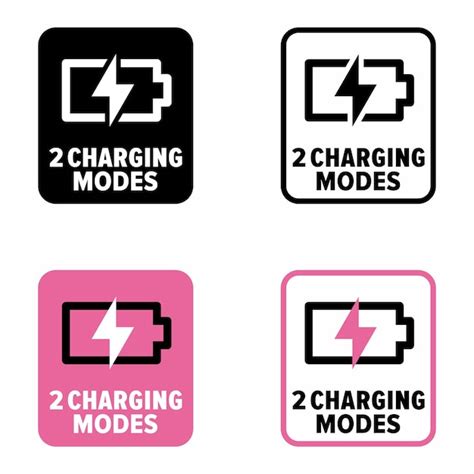 Premium Vector 2 Charging Modes Technology Item Property Information Sign