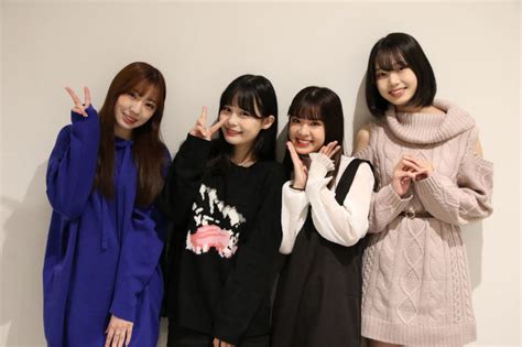 10月の活動を振り返った（左から）坂本りの、村川緋杏、外薗葉月、梁瀬鈴雅 「青春の辞書」「一生忘れない」村川緋杏と外薗葉月、それぞれの