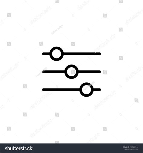 Filter Control Settings Vector Black Flat Stock Vector Royalty Free 1585447246 Shutterstock