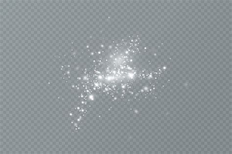 반짝이는 입자로 가벼운 효과 크리스마스 먼지 하얀 불꽃은 특별한 빛으로 빛납니다 가루눈에 대한 스톡 벡터 아트 및 기타 이미지
