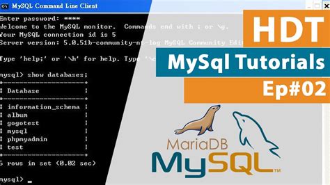 mysql tutorials in hindi ep 02 creating mysql database in cmd youtube