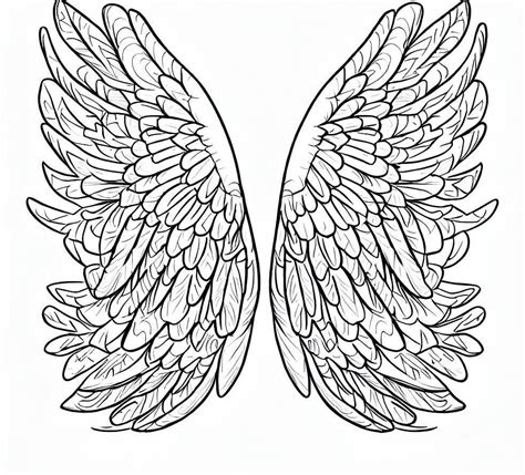 Free Drawing Of Angel Wings Coloring Page Download Print Or Color