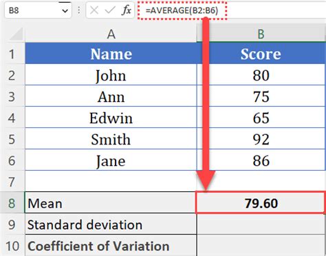 Calculate Coefficient Of Variation In Excel Easy Formula