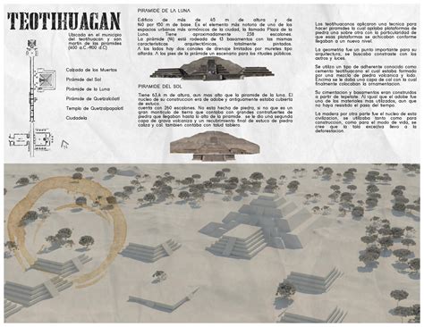 Teotihuacán Lamina De Informacion Culturas Prehispanicas De Mexico