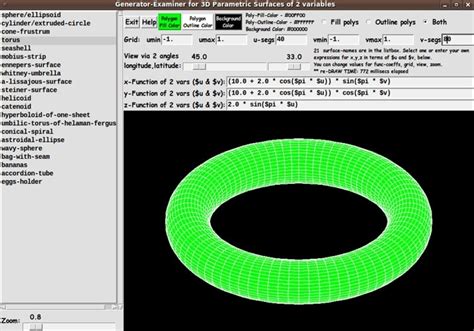 A 3d Generator And Examiner For Parametric Surfaces Of 2 Variables