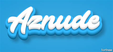 Aznude Text Effect And Logo Design Trend