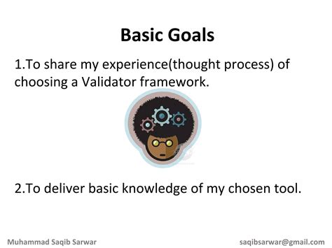my journey to use a validation framework ppt