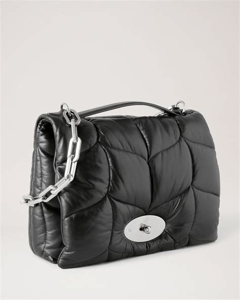 Softie Black Pillow Effect Nappa Leather Softie Mulberry