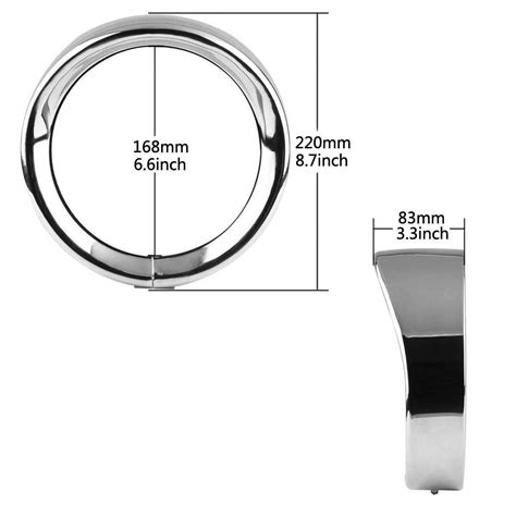 Harley Davidson Headlight Visor Trim Ring Black 7 Inch Headlight Trim