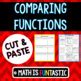 Comparing Functions Cut Paste By Math Is FUNtastic TpT