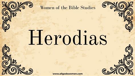 Herodias The Woman Who Murdered John The Baptist