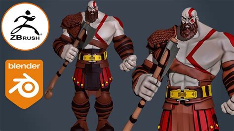 Sculpting Stylized Character Kratos In Zbrush Devasis Samantry