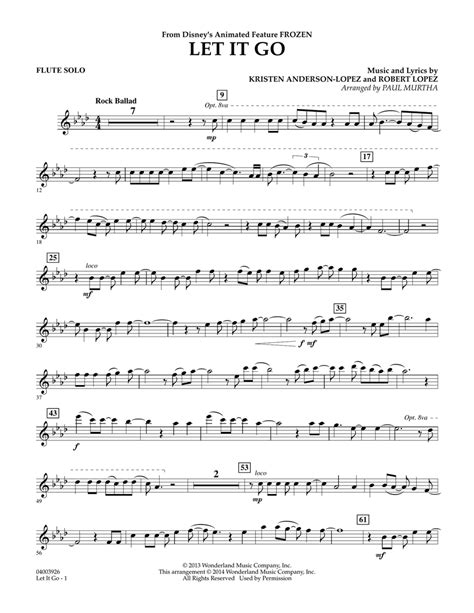 Let It Go Flute Solo By Paul Murtha Concert Band Digital Sheet