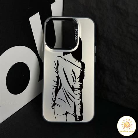 เคสโทรศัพท์มือถือโลหะเคลือบไฟฟ้า Line Beauty ไอโฟน11 For Iphone12 13 14 15pro Max X Xs Xr Xs 6 7