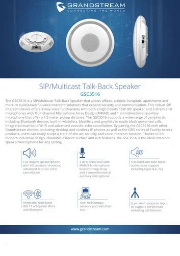 Grandstream GSC SIP Multicast Talk Back Speaker At Piece In Gurugram