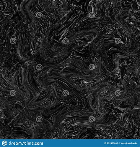 Marble Seamless Texture Black And White Liquid Art Pattern For Trendy Background Stock Image