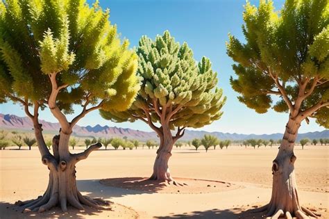 Premium Photo Desert Precious Trees Populus Euphratica Big Tree Environmental Protection
