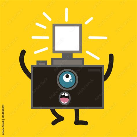Camera With Flash Cartoon